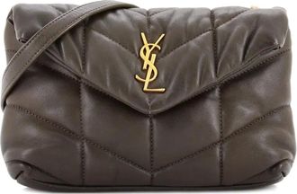 Saint Laurent Loulou Puffer Shoulder Bag Quilted Leather Mini crossbody bag - Gr&uuml;n