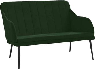 vidaXL Banc Vert fonc&eacute; 110x76x80 cm Velours vidaXL