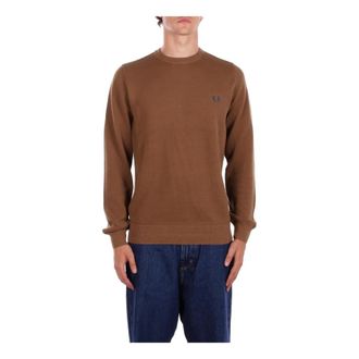 Fred Perry Logo Front Sweaters - - Knitwear - Herren - Braun - 2XL