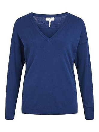 Object Pull en Tricot pour Femme Col V, Estate Blue., M