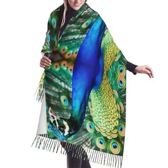 Generic Magnifique Paon Femme Foulard &Eacute;pais Ch&acirc;le Wrap Longue Ch&acirc;le Pour Mariage Automne Soir&eacute;e Hiver