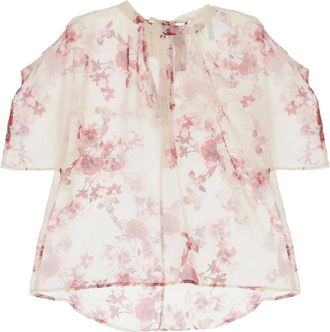 Imperial Femme, Blouses et Chemises, Multicolore, Taille: 36 FR Blouse florale &agrave; manches larges