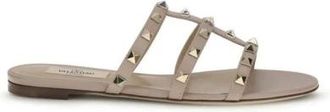Valentino Garavani Femme, Chaussures, Beige, Taille: 41 EU Bos Taurus Flat Sandales