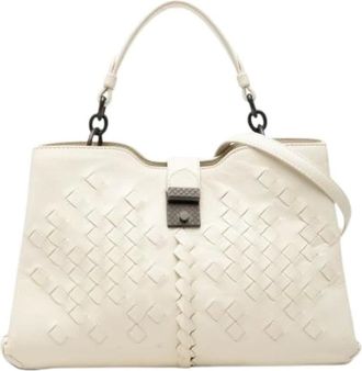 Bottega Veneta Sac 2 anses en cuir Intrecciato Napoli Pre-owned - Femme - Pre-owned - Blanc - Taille: ONE Size