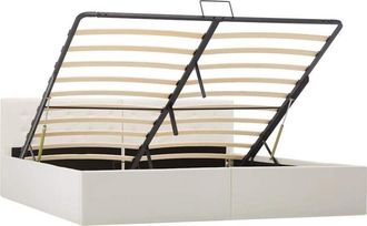 vidaXL Cadre de lit avec rangement hydraulique 180x200 cm similicuir Vidaxl