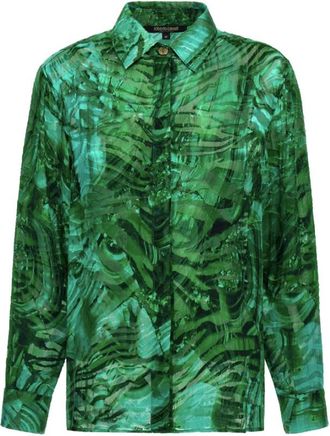 Roberto Cavalli Femme, Blouses et Chemises, Vert, Taille: 42 FR Chemise