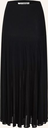 Alaia Ala&iuml;a Strickrock Mit Plissees schwarz