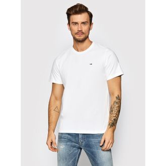 Tommy Jeans T-Shirt Classic DM0DM09598 Wei&szlig; Regular Fit