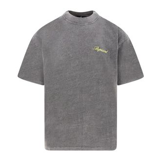 Represent Represent, Homme, Tops, Gris, Taille: M T-shirt à col rond avec logo brodé