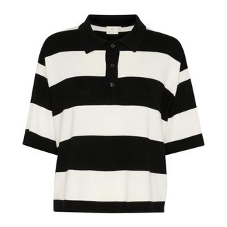 Kaffe KAlizza Polo Strick - - Tops - Damen - Mehrfarbig - 2XL