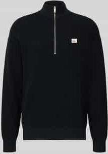 Calvin Klein Jeans Loose Fit Troyer mit gerippten Abschl&uuml;ssen