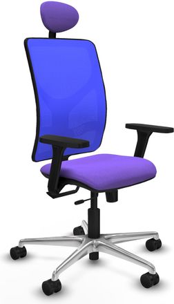 Piqueras y Crespo Stuhl f&uuml;r Sicherheitsh&uuml;tten mit 3D-Armen, h&ouml;henverstellbarer Lendenwirbelst&uuml;tze und festem Kopfteil, ausgestattet mit Syncro/Traslack und Schneidescha