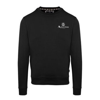 Aquascutum Sweatshirt f&uuml;r Herren, Rundhalsausschnitt, Lang&auml;rmlig (Schwarz)