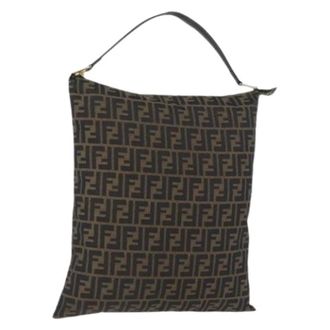 Fendi Sac port&eacute; &eacute;paule Vintage Zucca Pre-owned - Femme - Pre-owned - Brun - Taille: ONE Size
