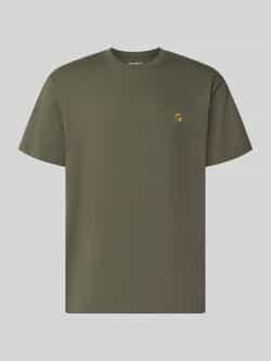 Carhartt Work in Progress T-Shirt mit Label-Stitching und Rundhalsausschnitt