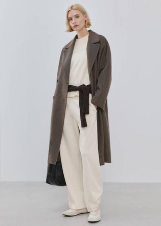 Mango Pantalon droit coton &eacute;cru - Femme - XL - MANGO