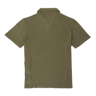 Officine G&eacute;n&eacute;rale Cotton-Linen Johnny Collar Polo - Green