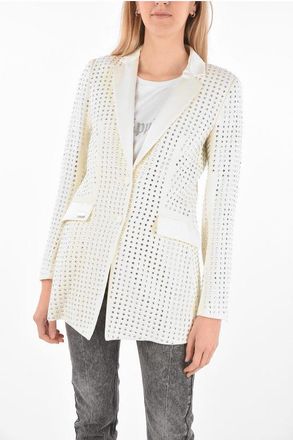 Philipp Plein COUTURE Blazer CRYSTAL with All-over Rhinestones Größe M