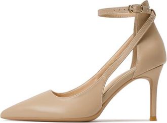 Generic Qynthra Escarpins &agrave; Talon Aiguille inspir&eacute;s d&eacute;nud&eacute; pour Femme - Bout Pointu avec contrefort & Bride Cheville enveloppante, pour Mariage et &eacute;v&eacute;nements 