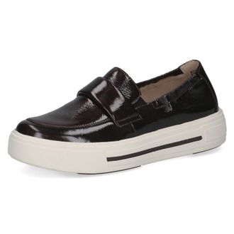 Caprice Caprice Damen Slip On Sneaker aus Leder Plateau, Rot (Bord. Naplak), 37.5 EU