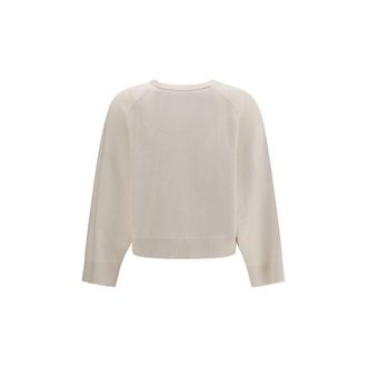 Brunello Cucinelli Womens White Cashmere Sweater Clothing