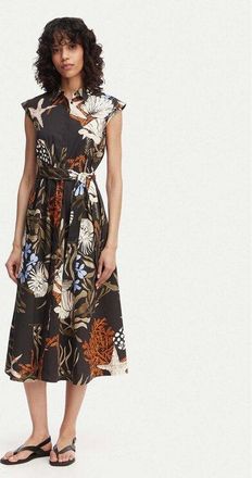 Marella Hemdkleid Padana 2613221202 Schwarz Regular Fit