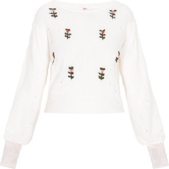 Mymo Pullover Frauen Wei&szlig;