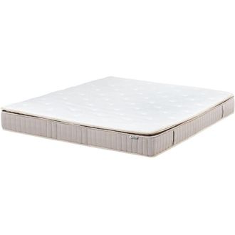 Beliani Beliani - Matelas en Latex avec Ressorts Ensach&eacute;s 160 x 200 cm Housse Amovible en Polyester Fermeture Eclair Moyennement Ferme Blanc Daydream