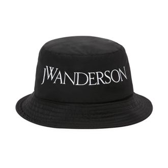 J.W.Anderson Logo-Bestickter Fischerhut - - Accessories - Damen - Schwarzk - S/M