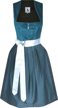 Alpenm&auml;rchen Midi Dirndl aus Exklusiver Kollektion inkl. Sch&uuml;rze Gr.36 - ALM1016