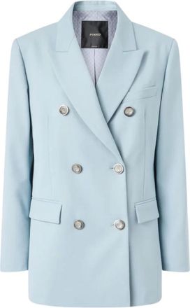 Pinko Pinko, Femme, Vestes, Bleu, Taille: 38 FR Veste crois&eacute;e