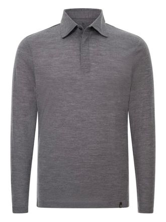 Boggi Milano polo à manches longues - Gris