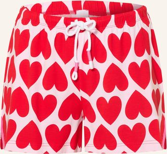 Mey Mey Schlafshorts Serie Sugar Hearts rot