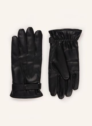 Barbour Lederhandschuhe schwarz