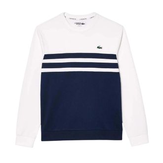Lacoste Sweatshirt f&uuml;r Herren, Tennis (Wei&szlig;/Marine)