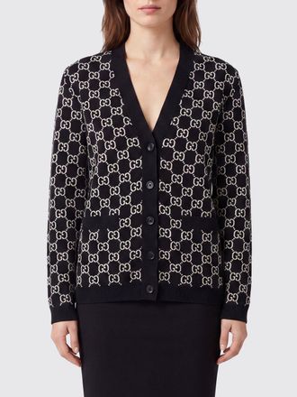 Gucci Cardigan en laine &agrave; encolure en V et monogramme GG