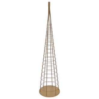 Mendler Deko-Baum HWC-O91, Weihnachtsbaum Schmuckbaum Weihnachtsdeko Christbaum zum Beschm&uuml;cken, Metall 160cm - goldfarben