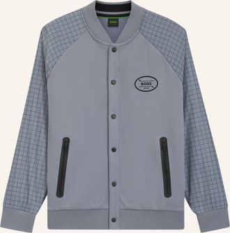 HUGO BOSS Sweatshirt Fz Bomber Gl Regular Fit grau