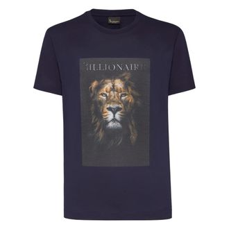 Billionaire Boys Club T-Shirt Rundhals L&ouml;we - - Tops - Herren - Blau - S