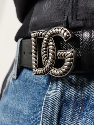 Dolce & Gabbana Mens Leather Belt Black