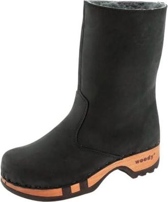 Woody Woody Femme Rose Botte mi-Mollet, Noir, 40 EU