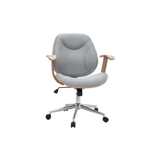 Miliboo Design-Bürostuhl hellgrauer Stoff Yorke