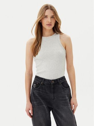 Pieces Top May 17154480 Grau Slim Fit