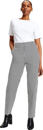 Tommy Hilfiger Damen Hailey Slim Slub Kn&ouml;chelhose Hose, Small Houndstooth/Desert Sky Ecru, 32 W