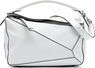 Loewe Hobo Bags - Medium Calfskin Puzzle Satchel - Gr. unisize - in Weiß - für Damen