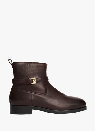 Tommy Hilfiger Bottines cavali&egrave;res en cuir &agrave; boucle