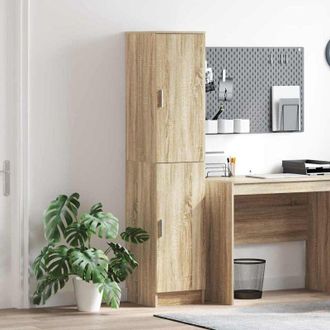 vidaXL Highboard Ch&ecirc;ne sonoma 35 x 39 x 168 cm Bois ding&eacute;nierie Vidaxl