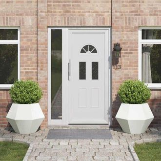 vidaXL vidaXL Jardini&egrave;re 2 pcs Blanc 75 x 75 x 60 cm Acier
