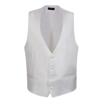 Dell'Oglio Homme, Costumes, Blanc, Taille: M Gilet4 G185 04 Gilet
