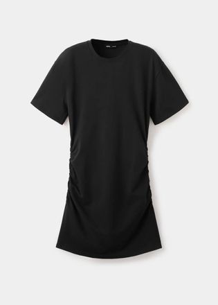 Mango Robe courte en coton noir - Femme - XS - MANGO